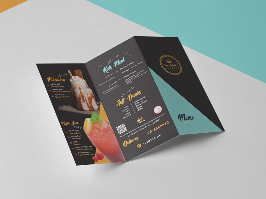 Restaurant Menu Design - Effective Branding and Digital Agency, UAE